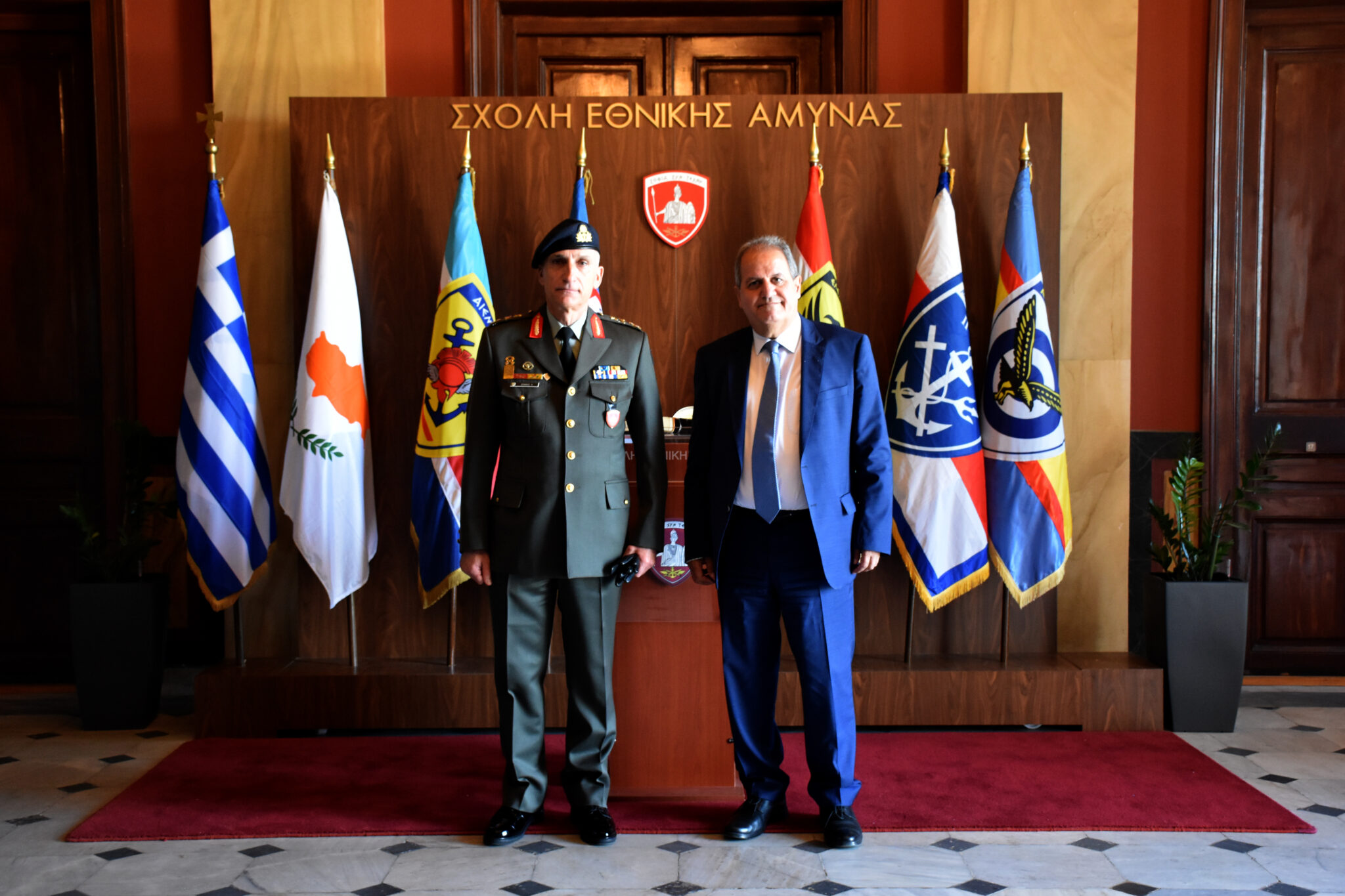 Επίσκεψη στη ΣΕΘΑ του Γενικού Διευθυντή ΥΠΑΜ Κύπρου - Σχολή Εθνικής Άμυνας